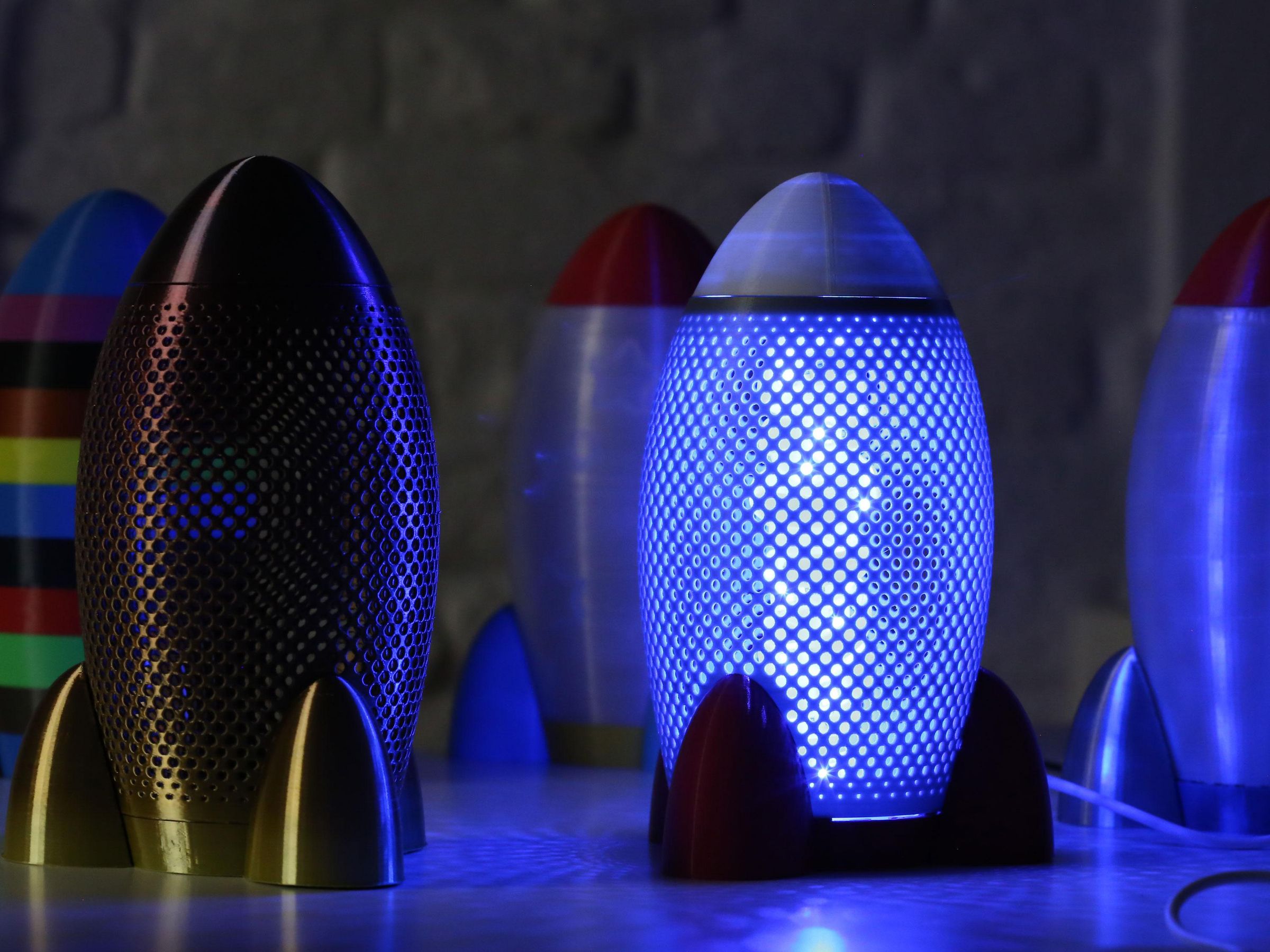 3d Printed RGB LED Rocket Lamp for Kids / Advanced Level : 5 Steps ...