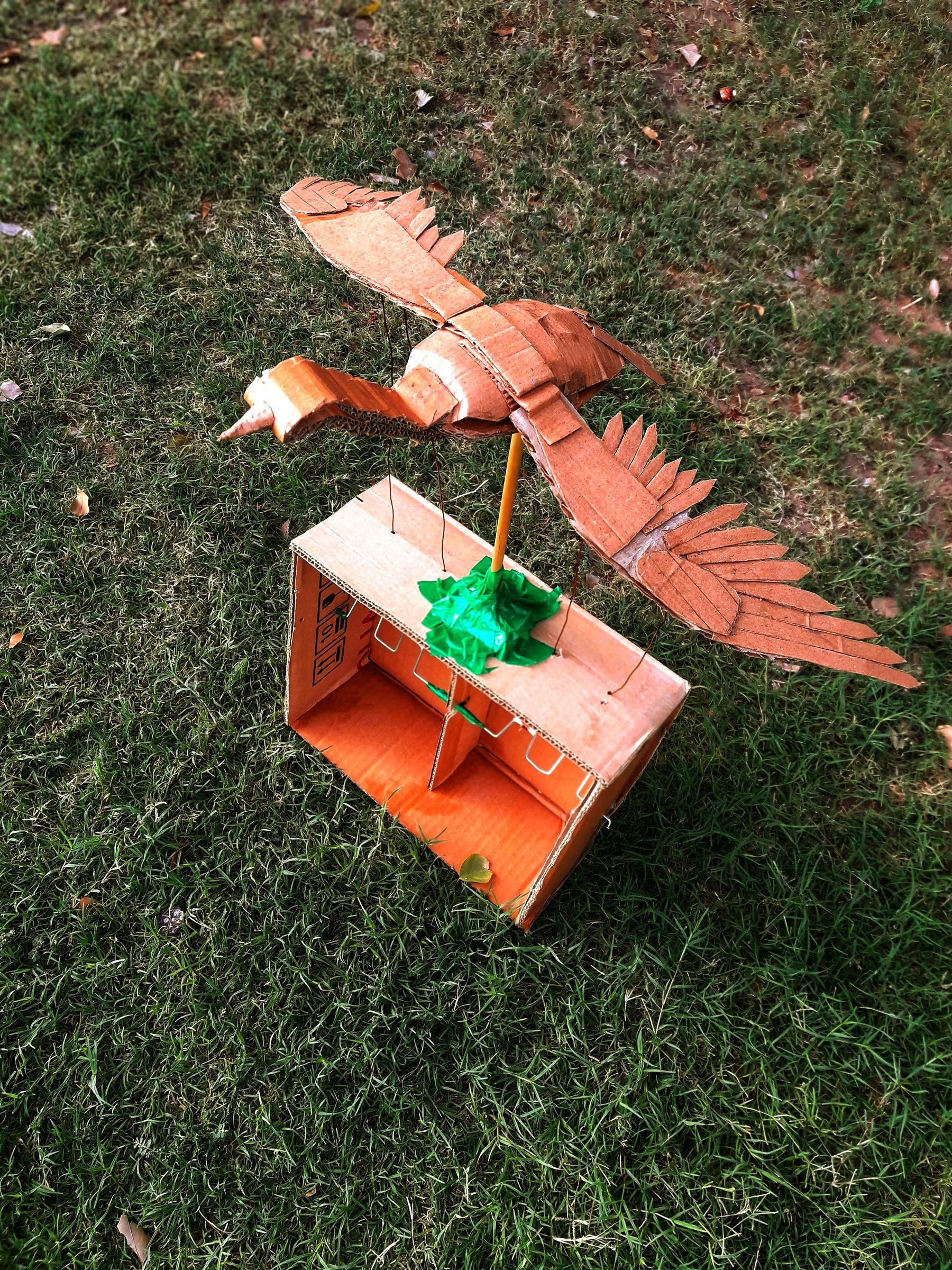 Mechanical Cardboard Bird : 9 Steps (with Pictures) - Instructables
