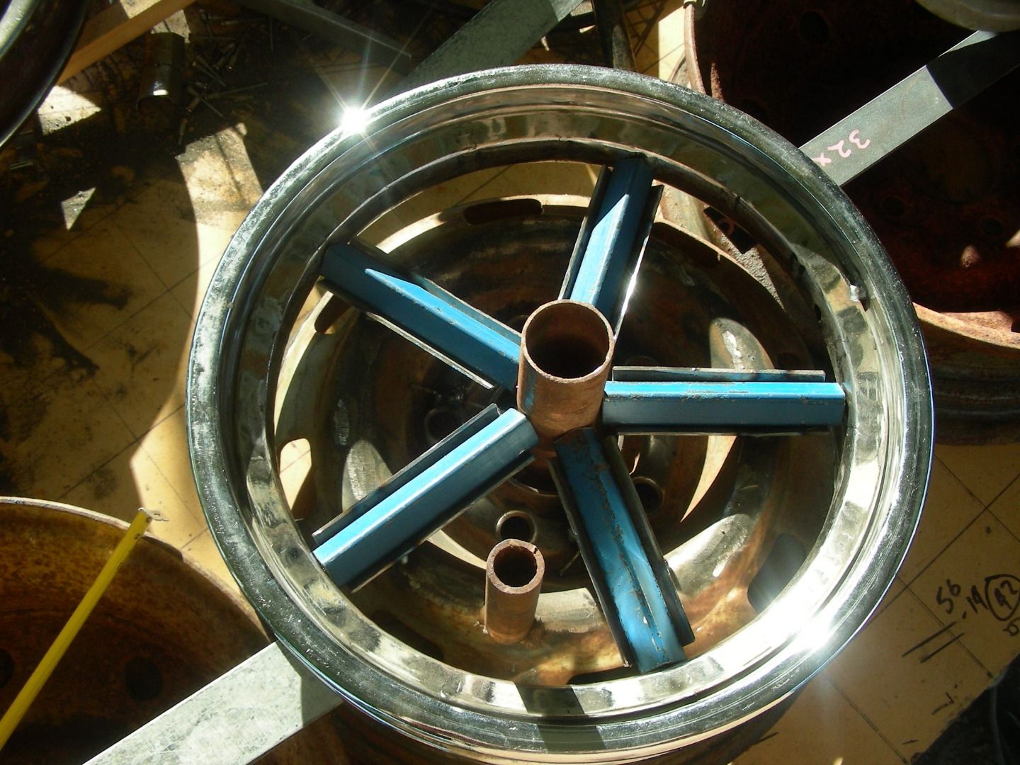 Making Wide Bike Wheel Hubs and Joining Them to Car Rims. PART 2! : 6 ...