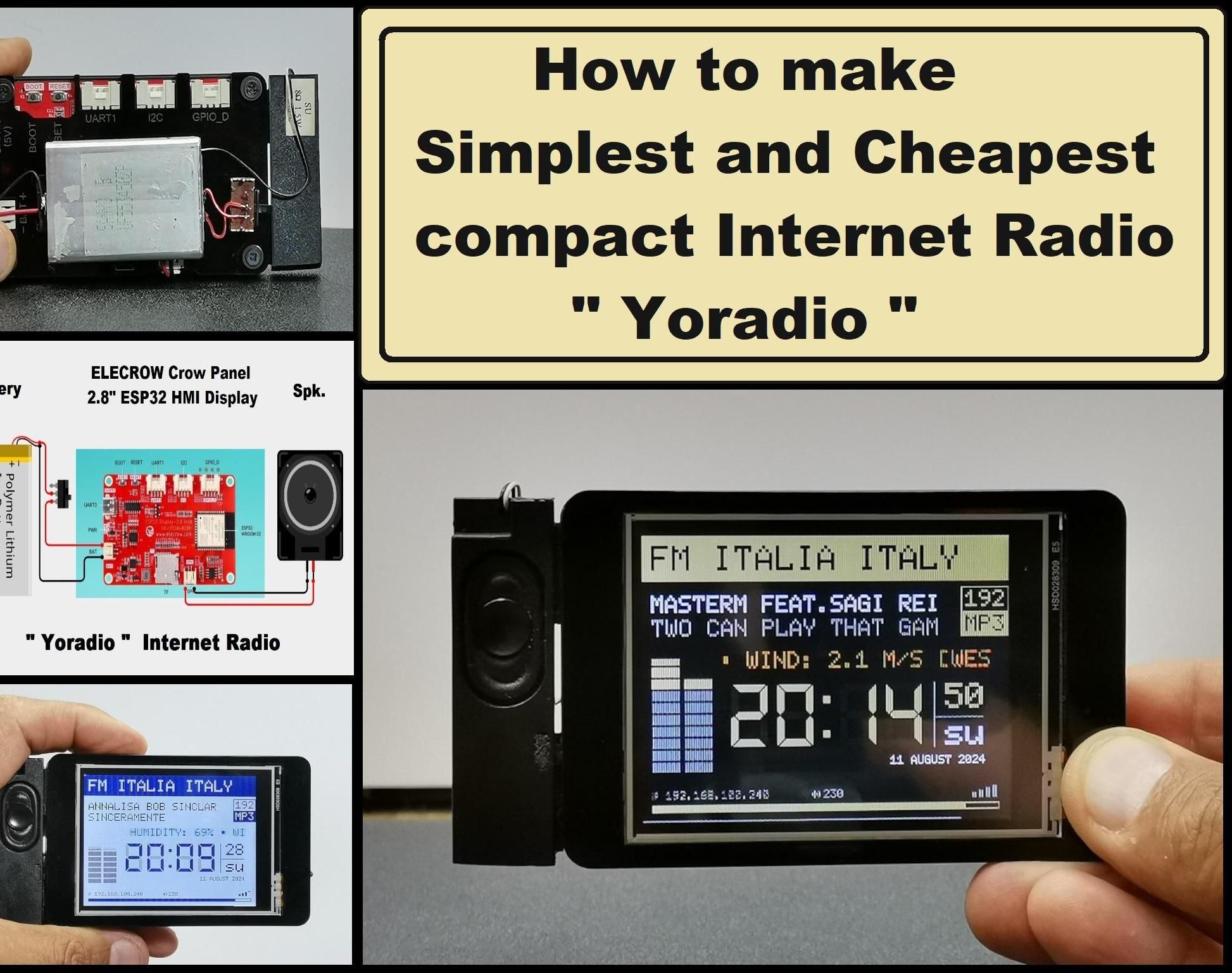 How to Make Simplest and Cheapest Compact Internet Radio - Yoradio : 5 ...