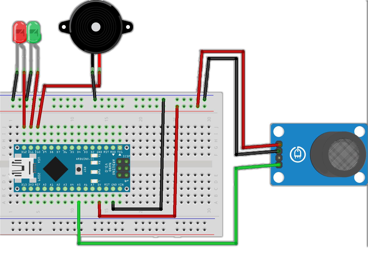 Arduino MQ-2 Smoke and Gas Sensitive Security Alarm : 3 Steps ...