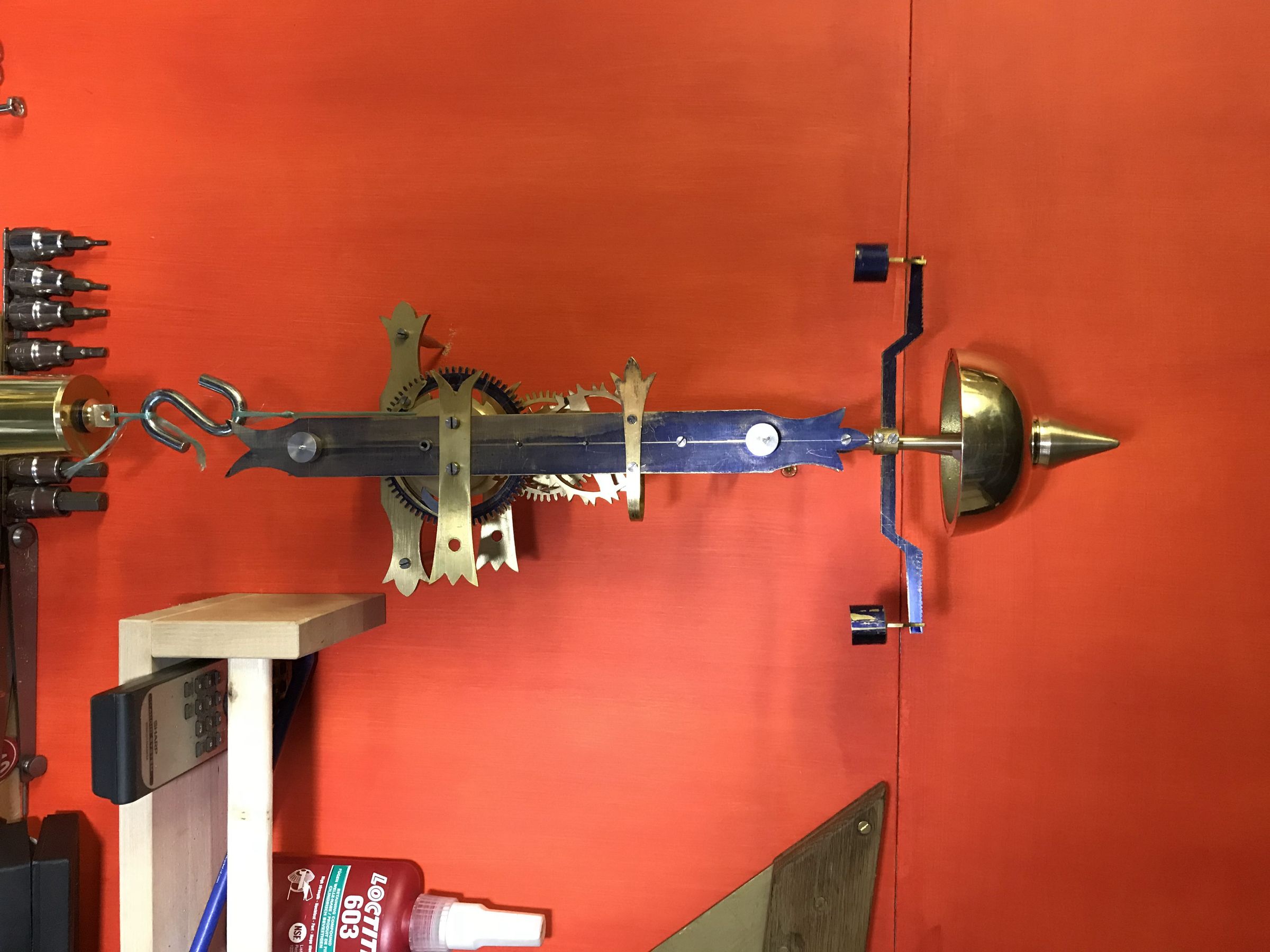 Making a Wall Hanging Brass Mechanical Alarm Clock in the Home Machine ...