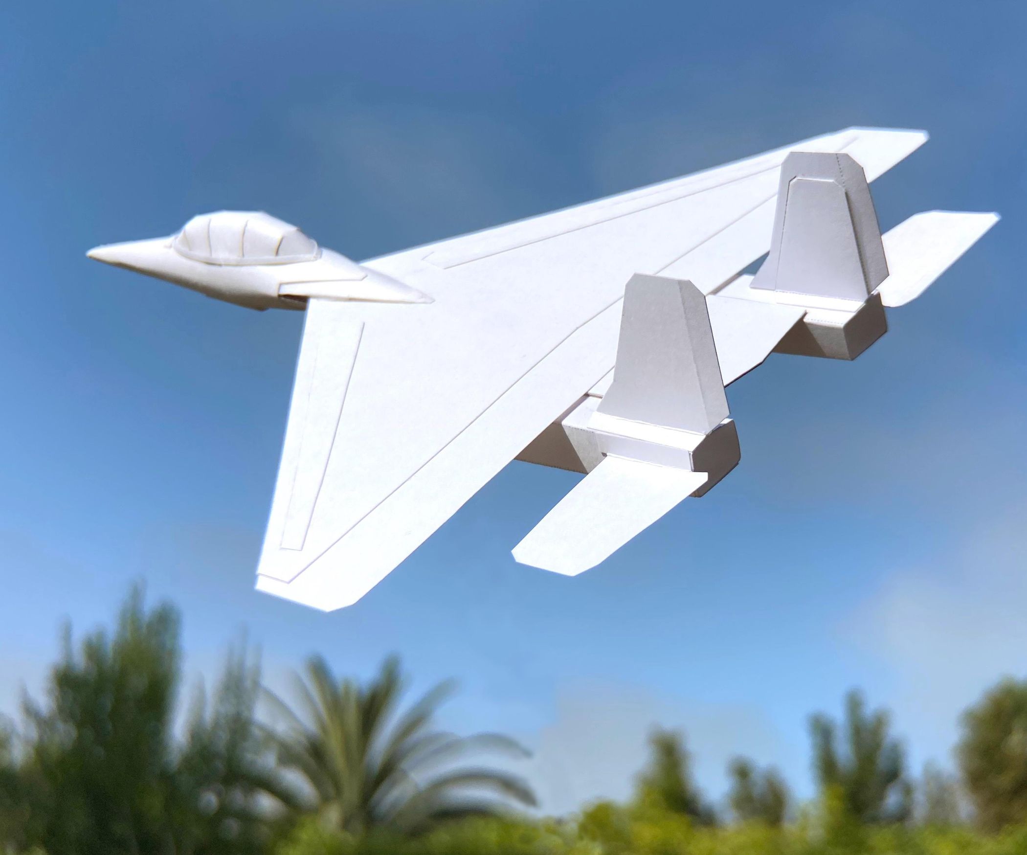 Interceptor Jet Card Stock Airplane : 7 Steps (with Pictures ...