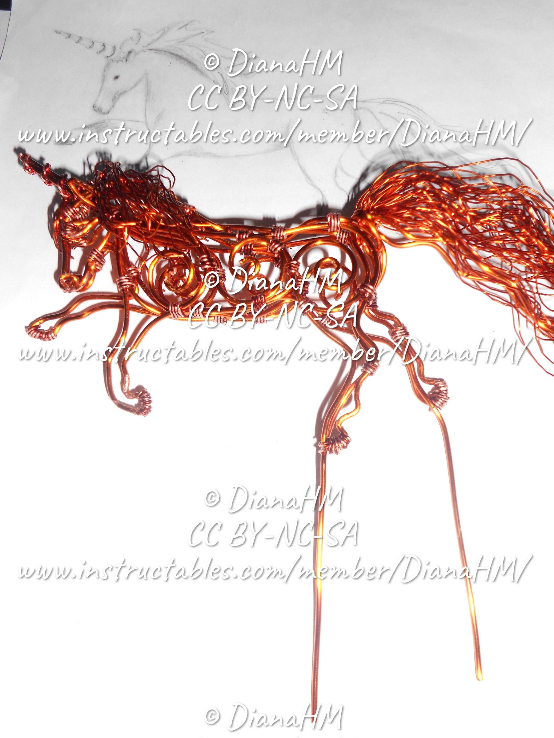 Copper Wire Unicorn Sculpture : 9 Steps (with Pictures) - Instructables