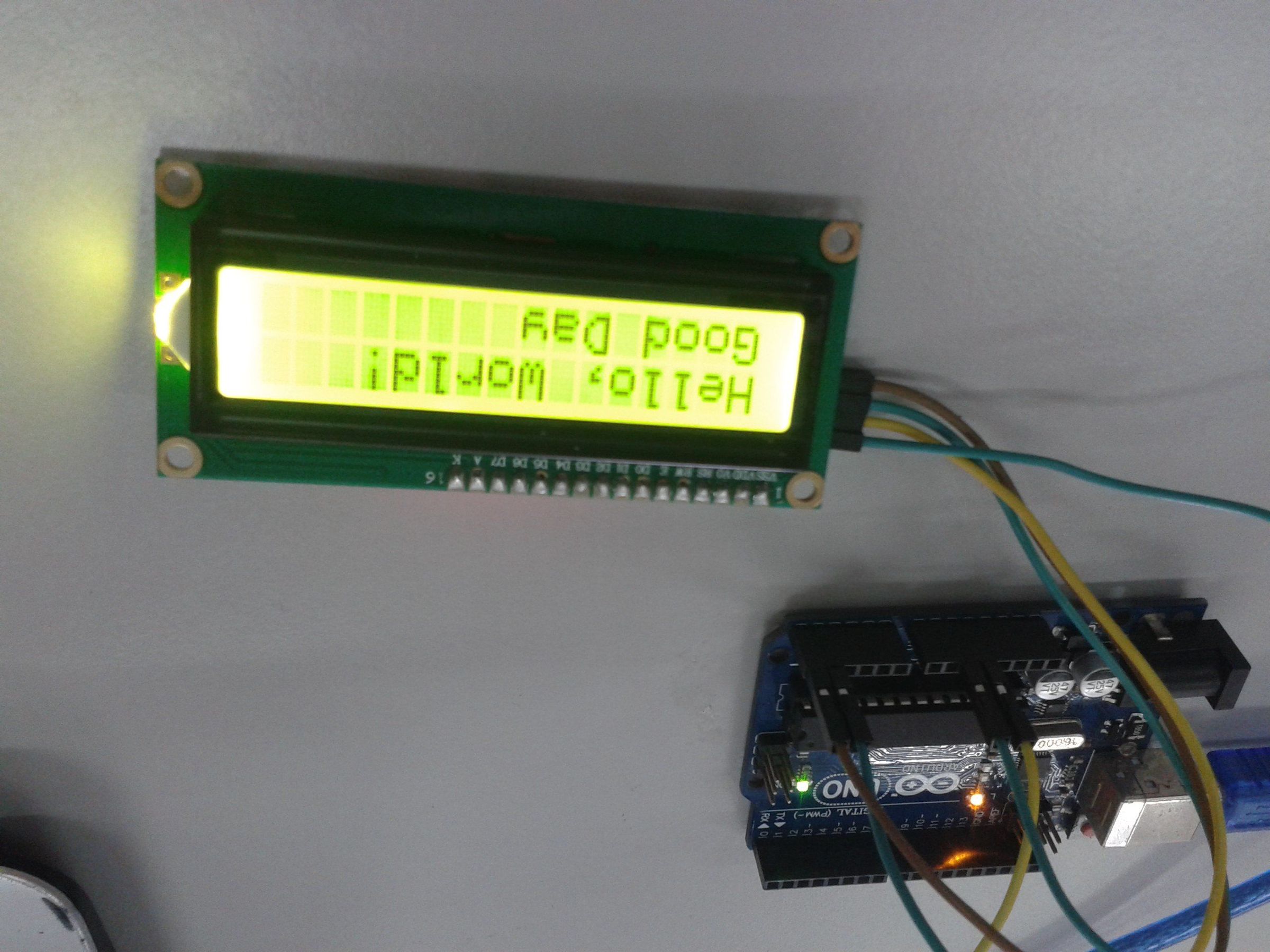 How to Use Arduino I2C Serial LCD 16x2 (Yellow Backlight) : 6 Steps ...