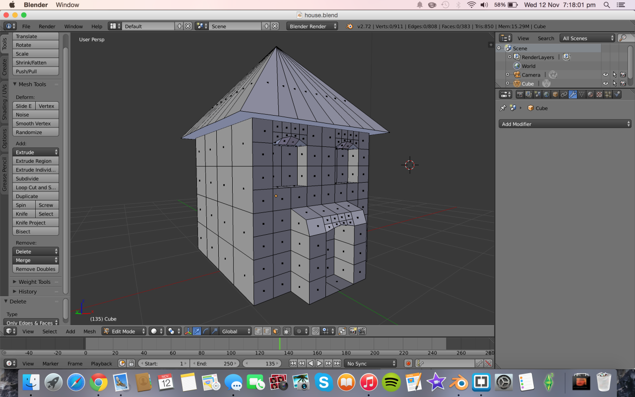 How to Make a Simple 3D House Using Blender : 5 Steps - Instructables