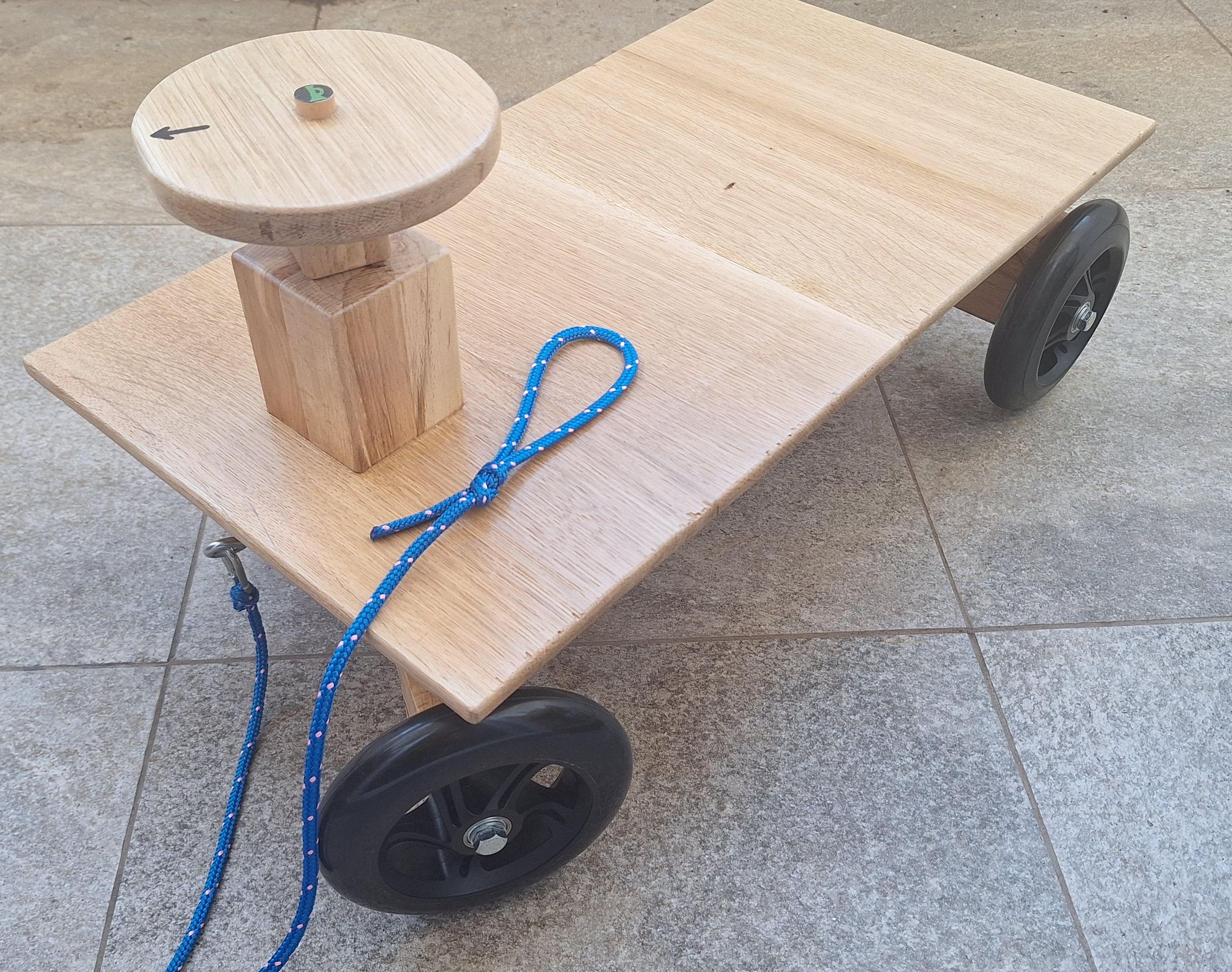 Oak/Beech Wooden Pulling Car for 2 Kids With Steering : 8 Steps (with ...