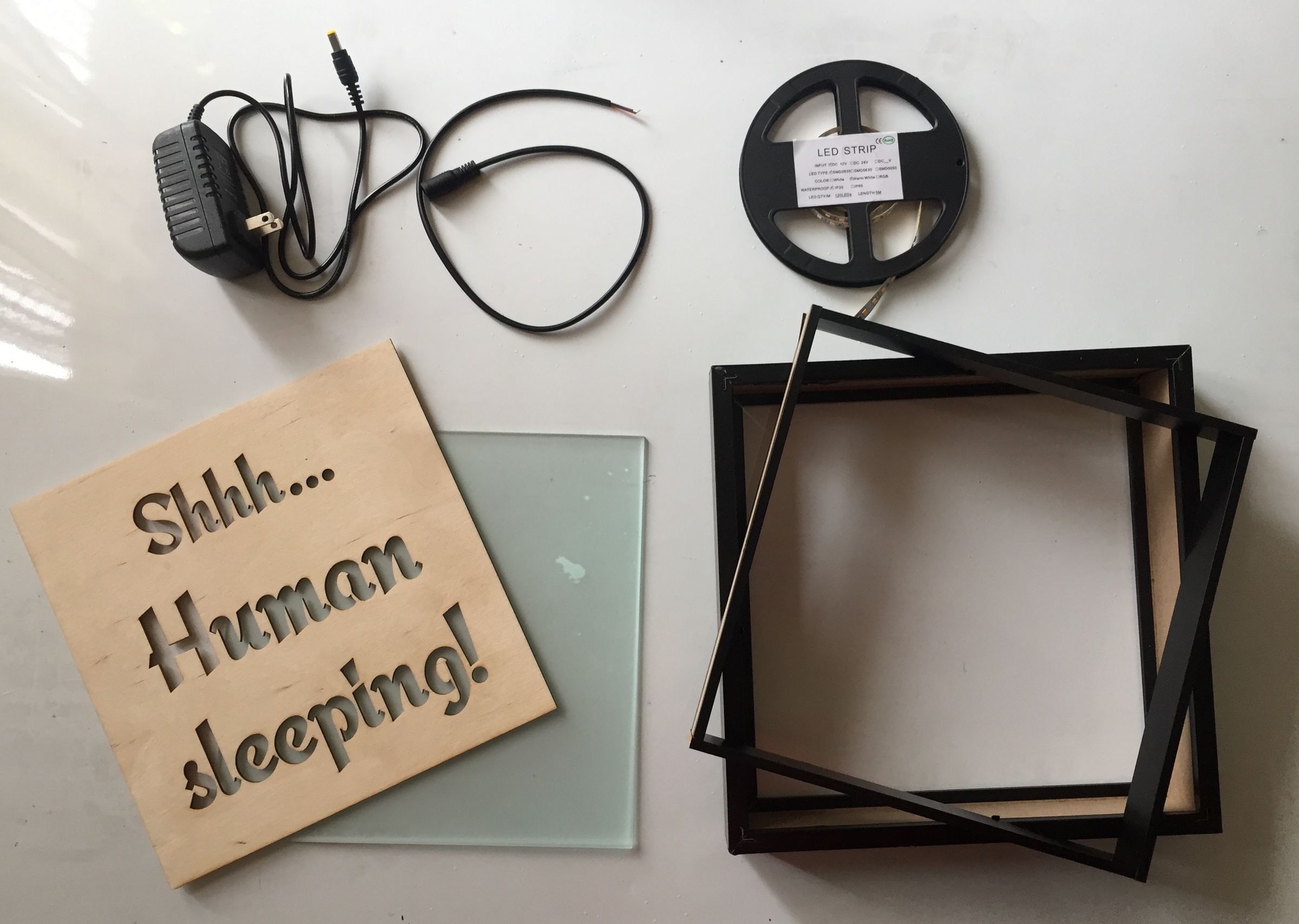Hidden Backlit LED Sleeping Sign : 15 Steps (with Pictures) - Instructables