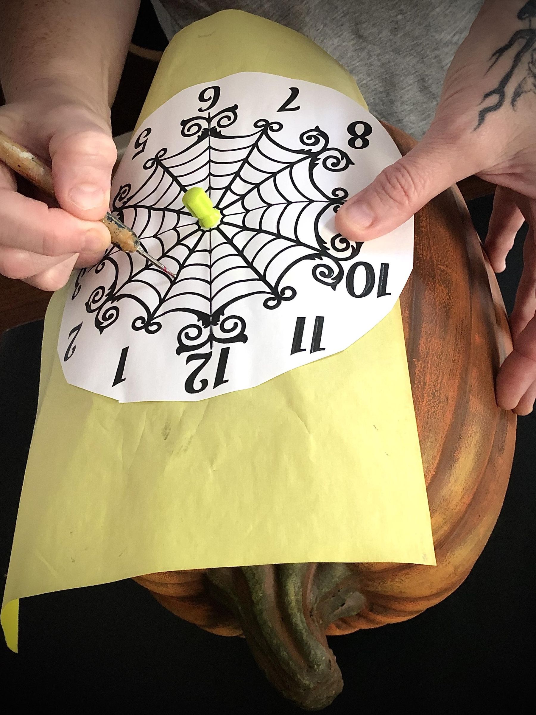 Pumpkin Spider Web Clock : 6 Steps (with Pictures) - Instructables