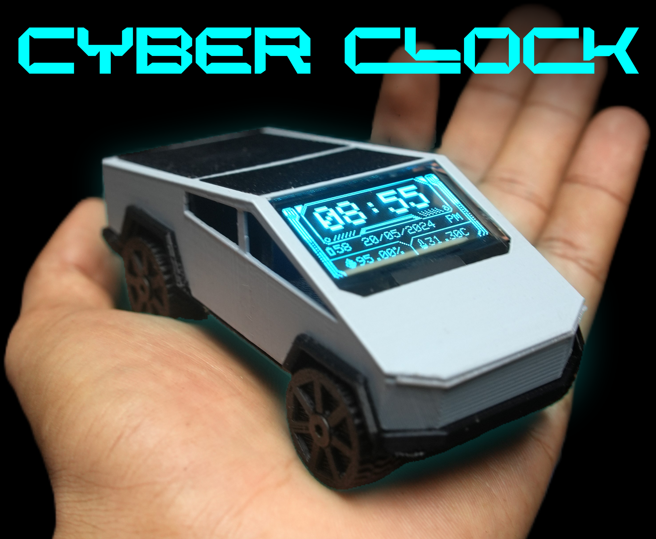 Cyber Clock an IoT OLED Desk Clock With Hygro-Thermometer : 7 Steps ...