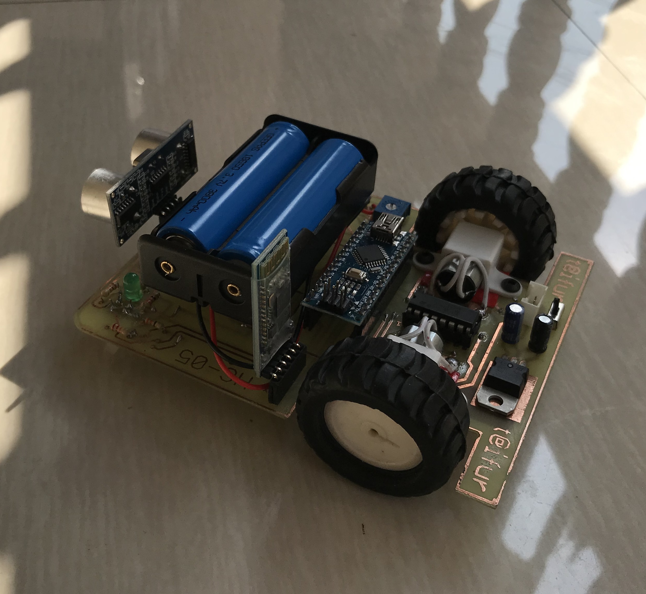 PCB BOT (Line Following, Obstacle Avoiding & Bluetooth Controlled Robot ...