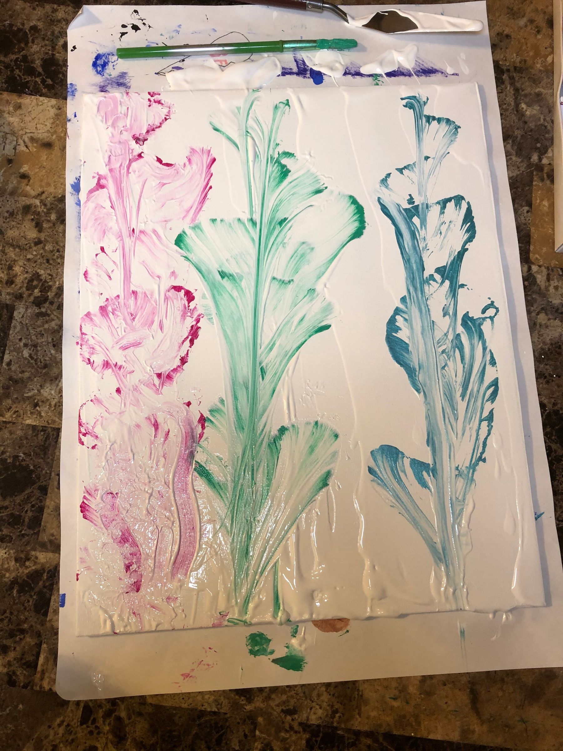 Abstract Painting With String! (No Artistic Skill Required!) : 4 Steps ...