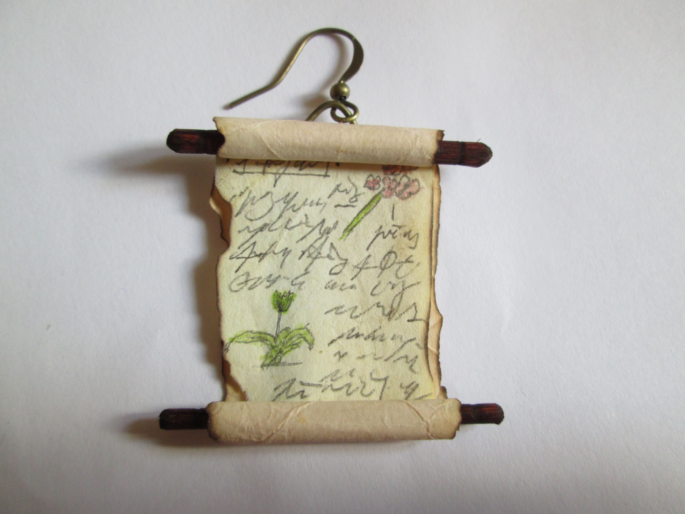 Make Spell Scroll Earrings With Hidden Messages : 6 Steps (with ...