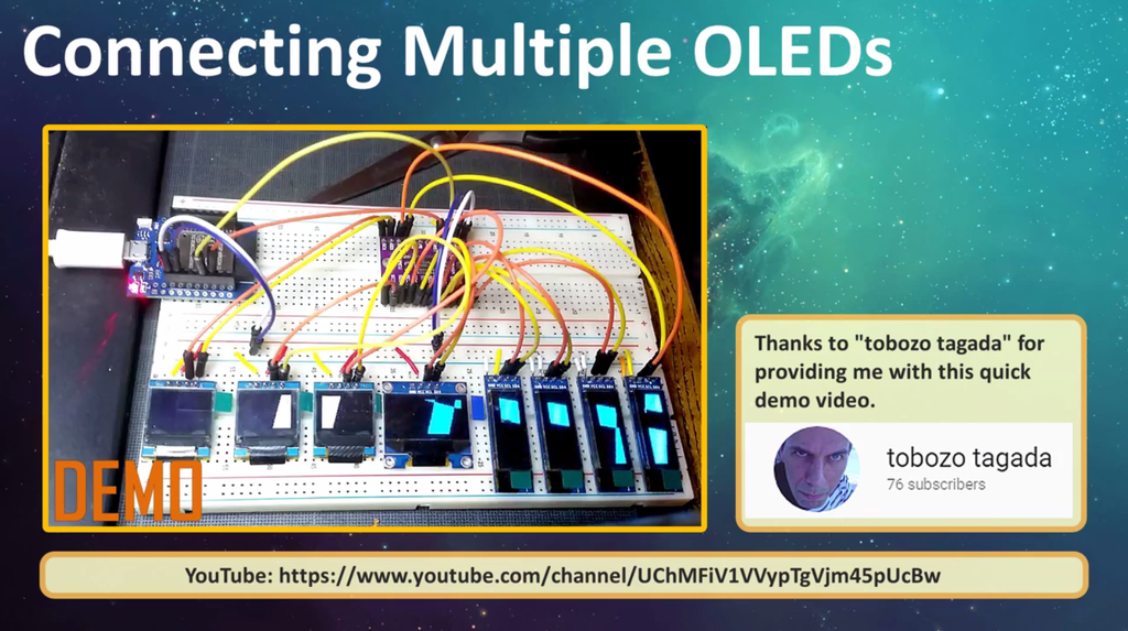 Banggood I2c Oled Display Module With Arduino Nano Youtube