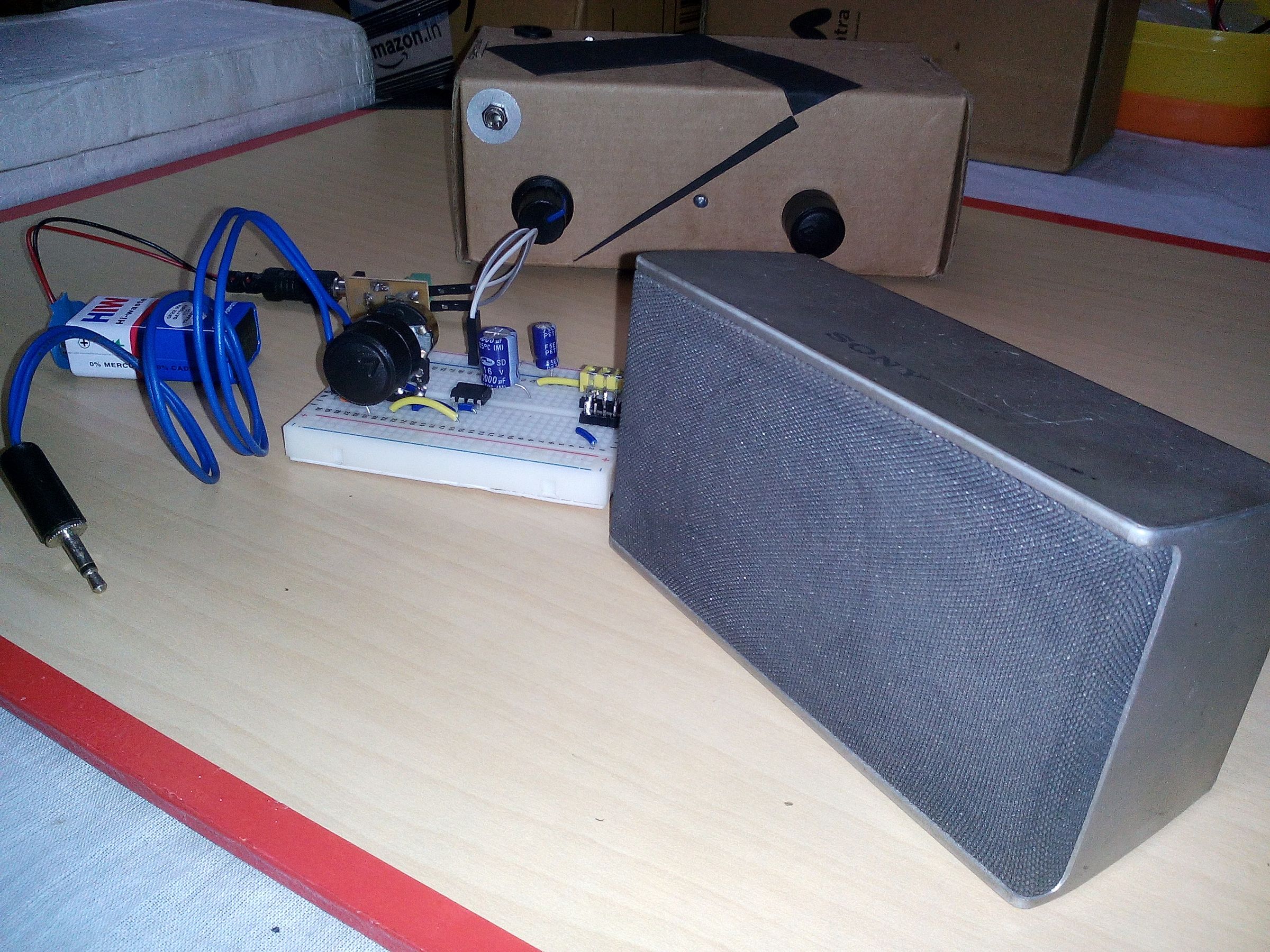 Simple LM386 Powered Audio Amplifier Breadboard Version : 7 Steps (with ...