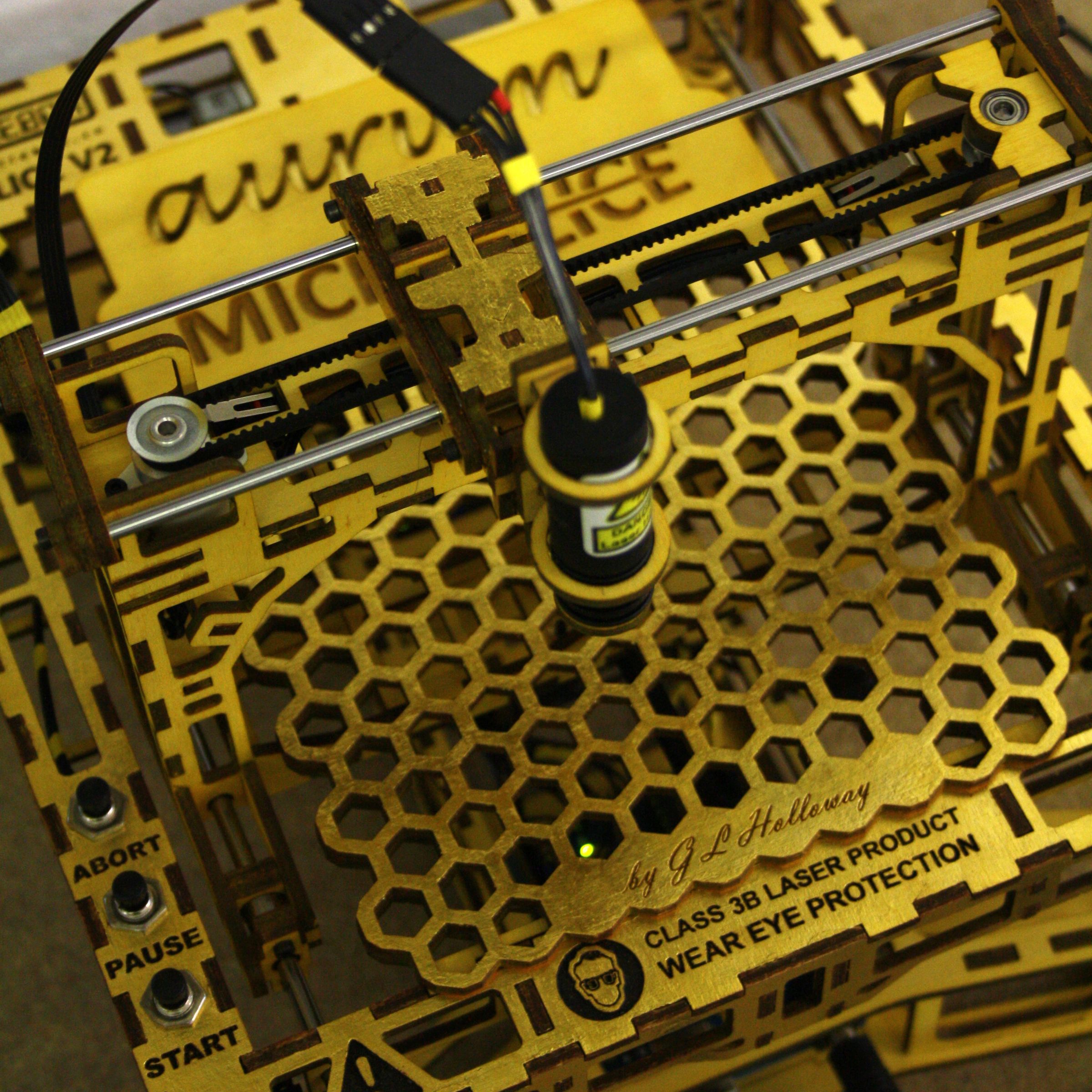 The MicroSlice V2 Aurum | a Gold Mini Laser Cutter & Engraver. : 15 ...