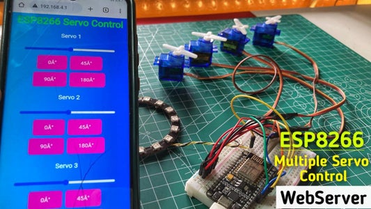 Esp8266 Webserver Multiple Servo Motor Control 4 Steps Instructables