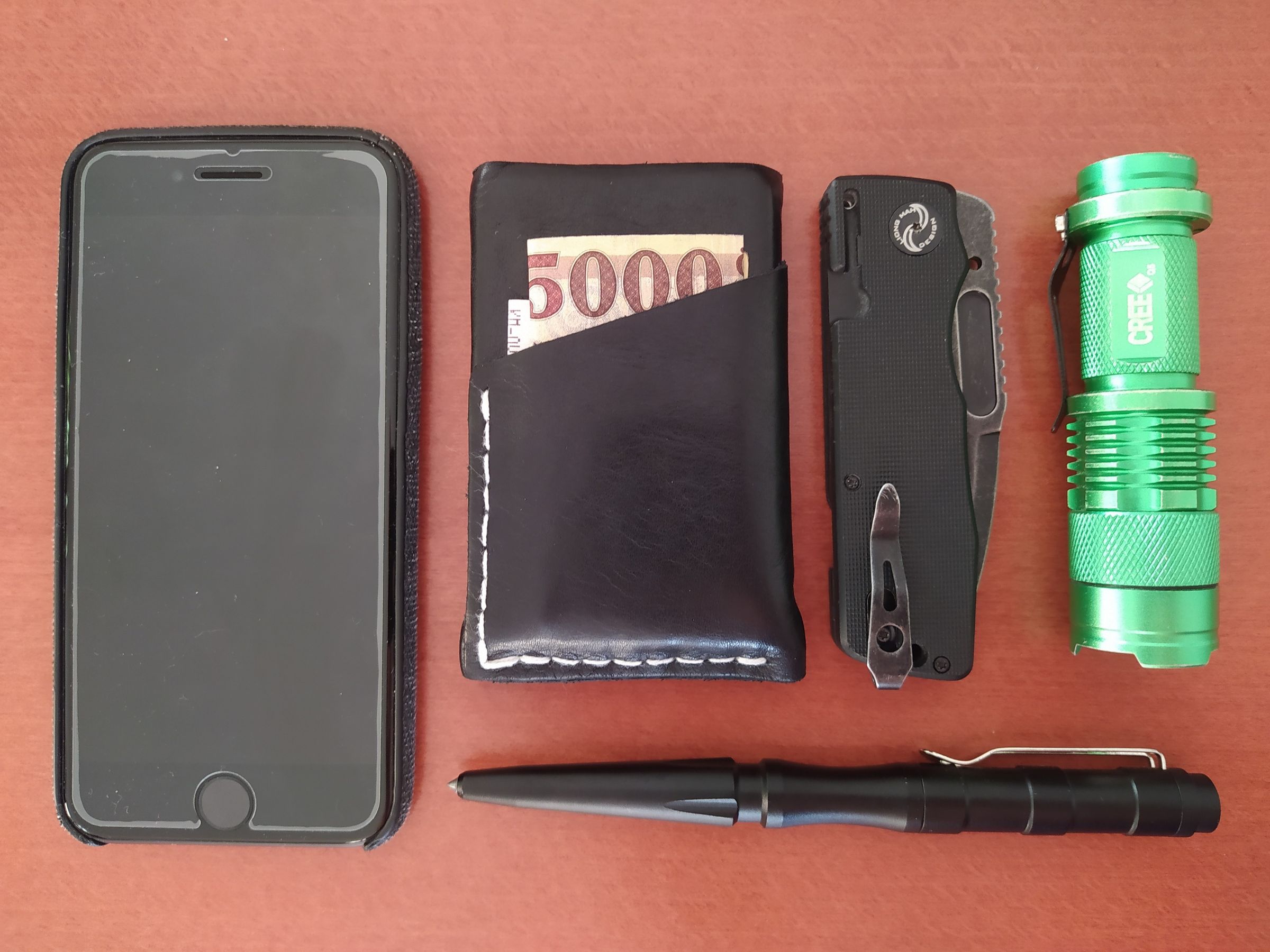 Slim EDC Leather Wallet - No Special Tools : 6 Steps (with Pictures ...