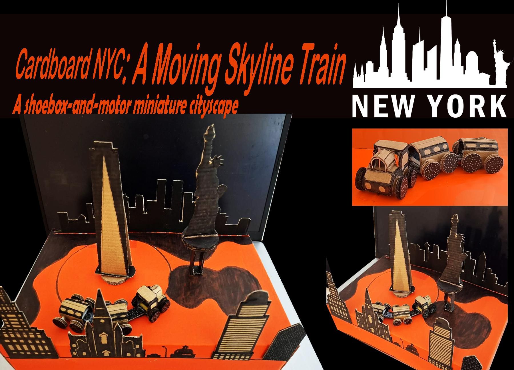 Cardboard NYC: a Moving Skyline Train : 5 Steps - Instructables