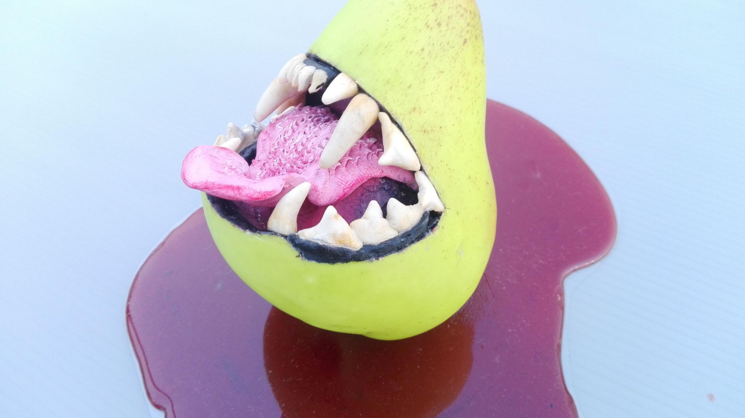 How to Make Halloween Zombie Pear in Faux Blood | Halloween Resin Art ...