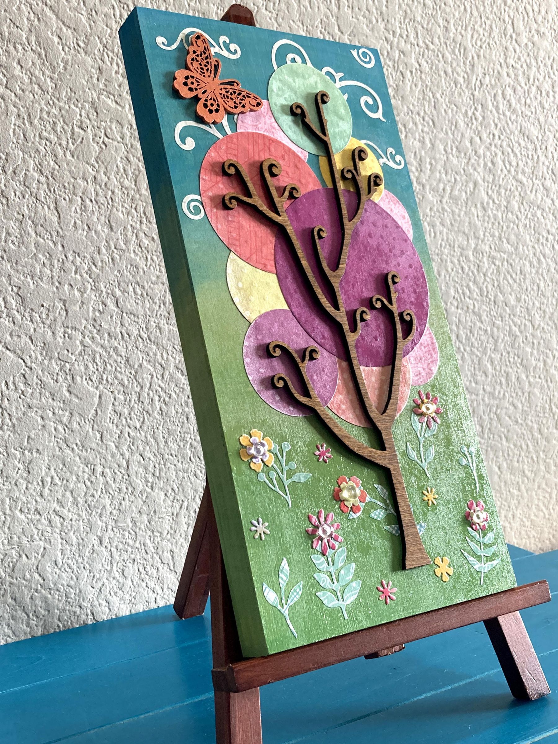 Mixed Media Summer Circle Tree Art : 15 Steps (with Pictures ...