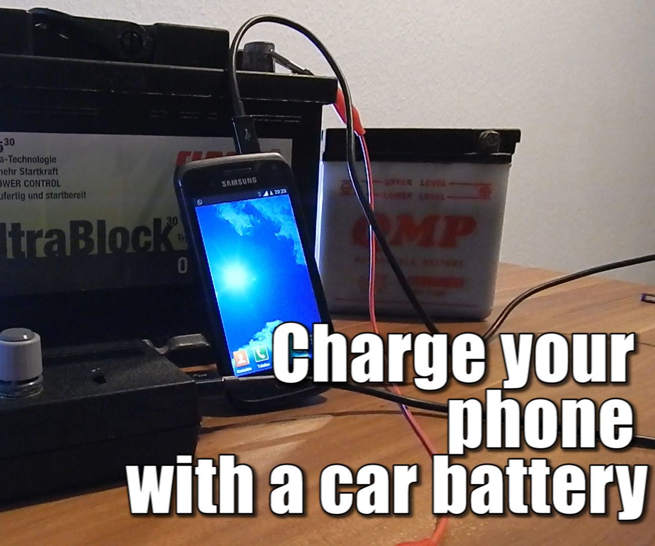 Charge Your Phone With a Car Battery (6V-24V) : 6 Steps - Instructables