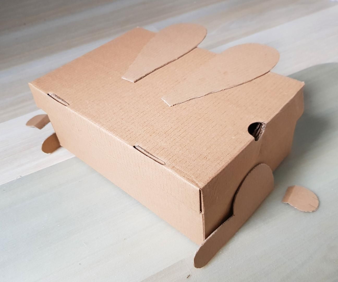 Shoebox Easter Bunny (breakfast / Gift Package) : 5 Steps (with ...