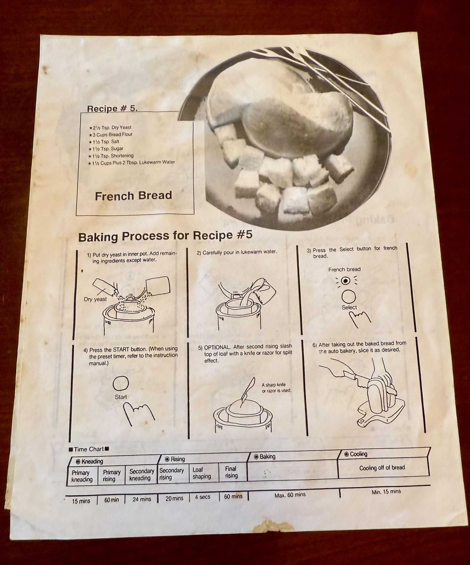 French Bread in a 30 Year Old Bread Machine : 7 Steps (with Pictures ...