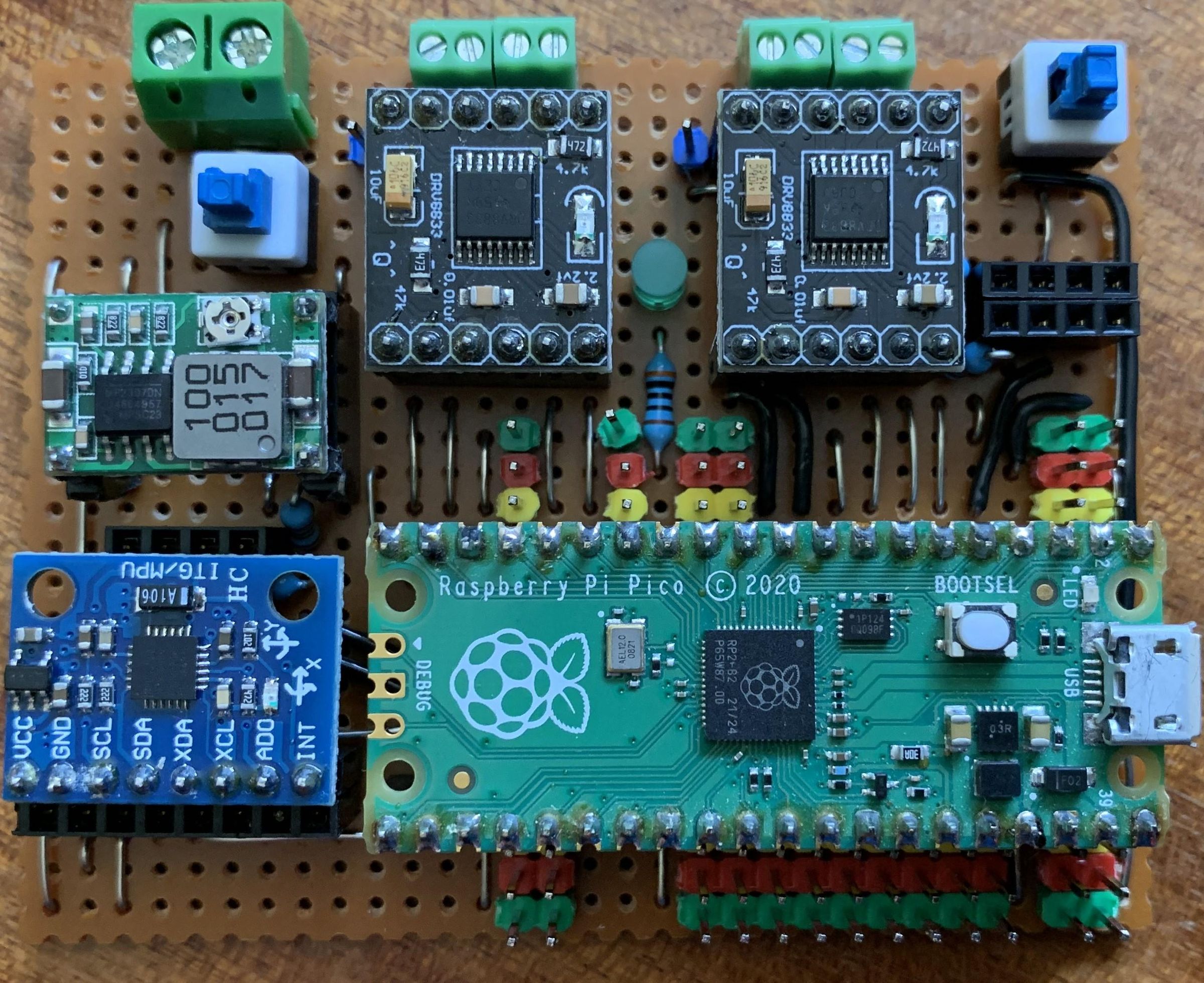 DIY Raspberry Pi Pico Robot Controller Board for L0Cost Robots Built on ...