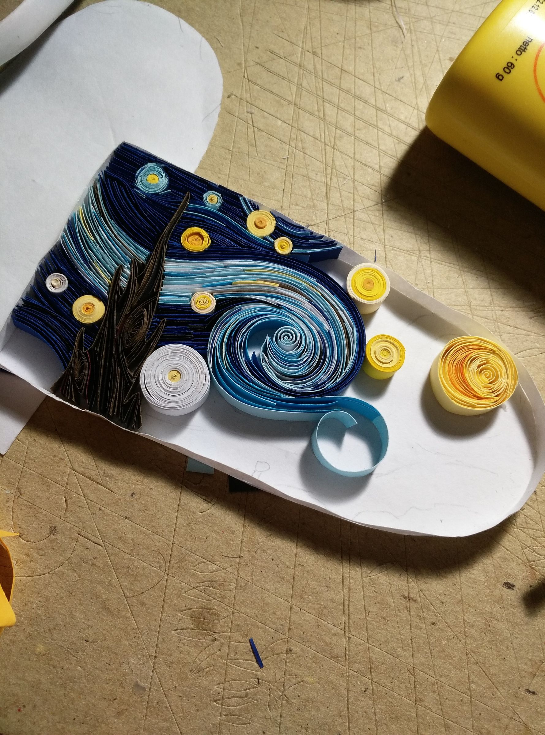 Tutorial the Starry Night Paper Quilling : 7 Steps (with Pictures ...