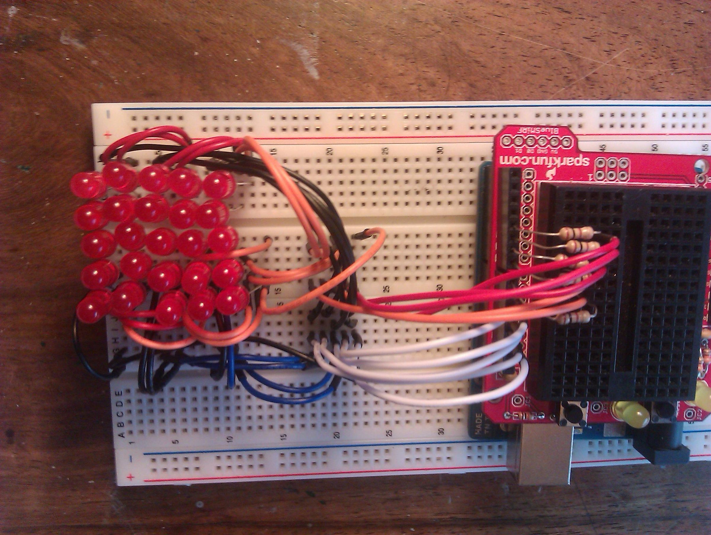 5X5 Dot Matrix on Arduino (gets Text From Pc) Full Instructions and ...