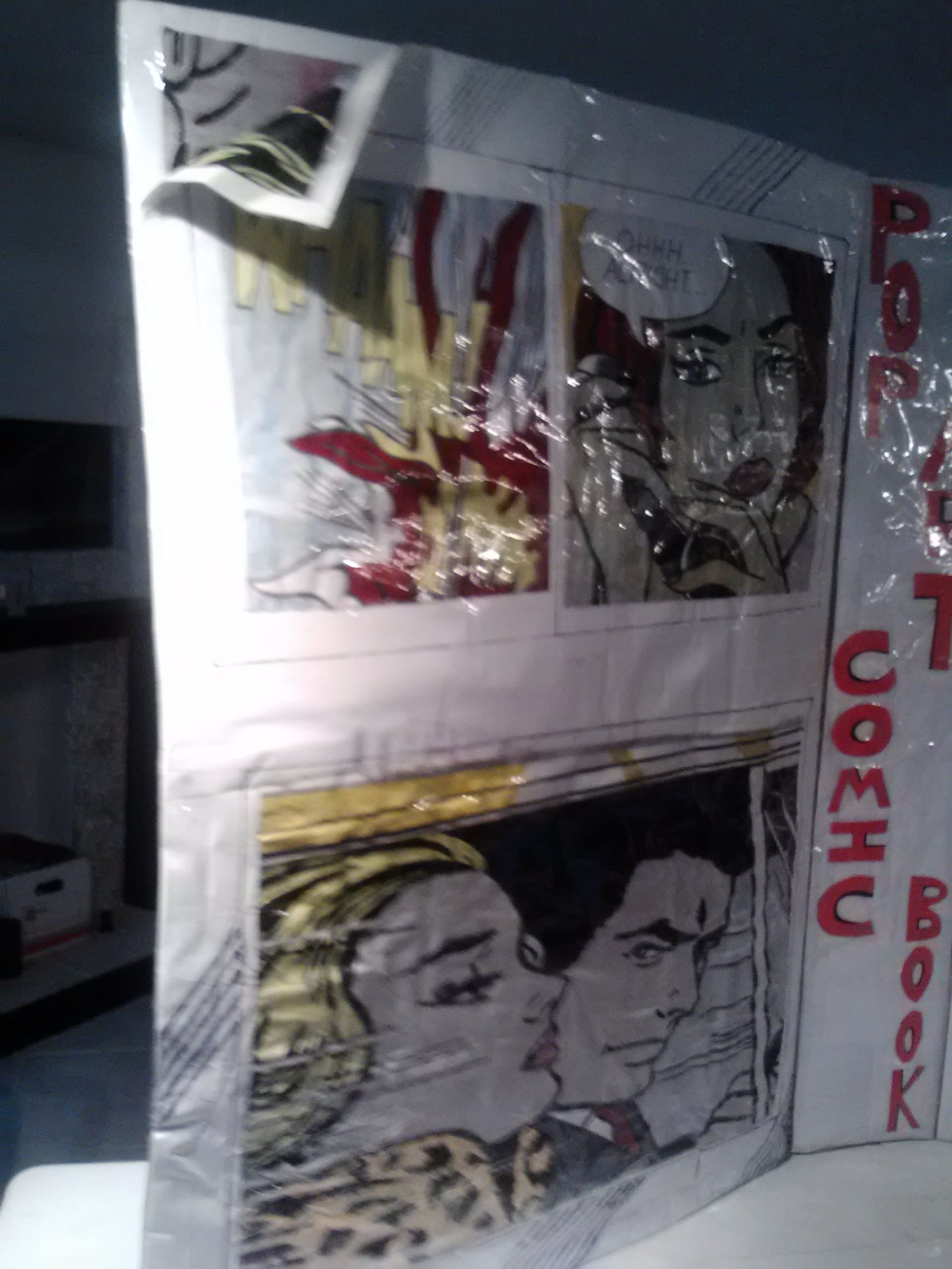 How to Make a Homemade " Walking Comic Book" Costume : 6 Steps ...