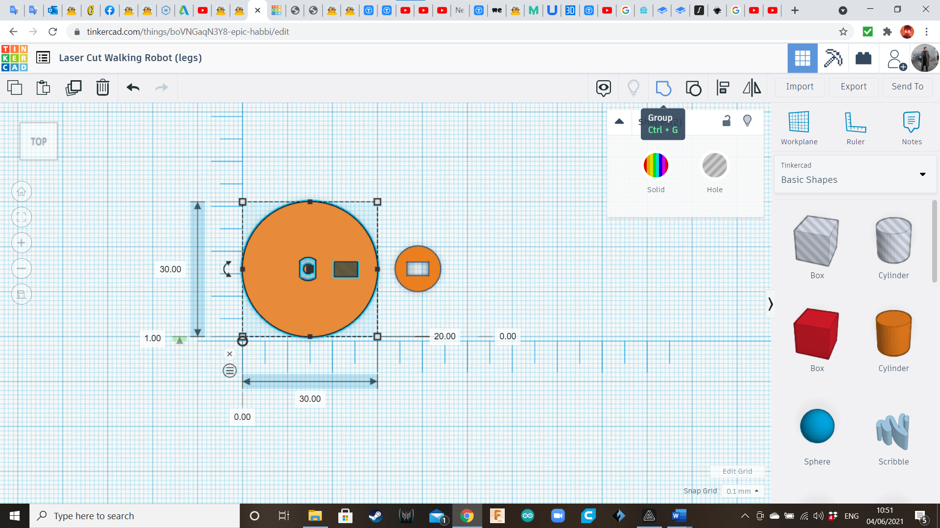 Tinkercad Robotics for School: Laser-cut Walking Machine! : 27 Steps (with Pictures) - Instructables