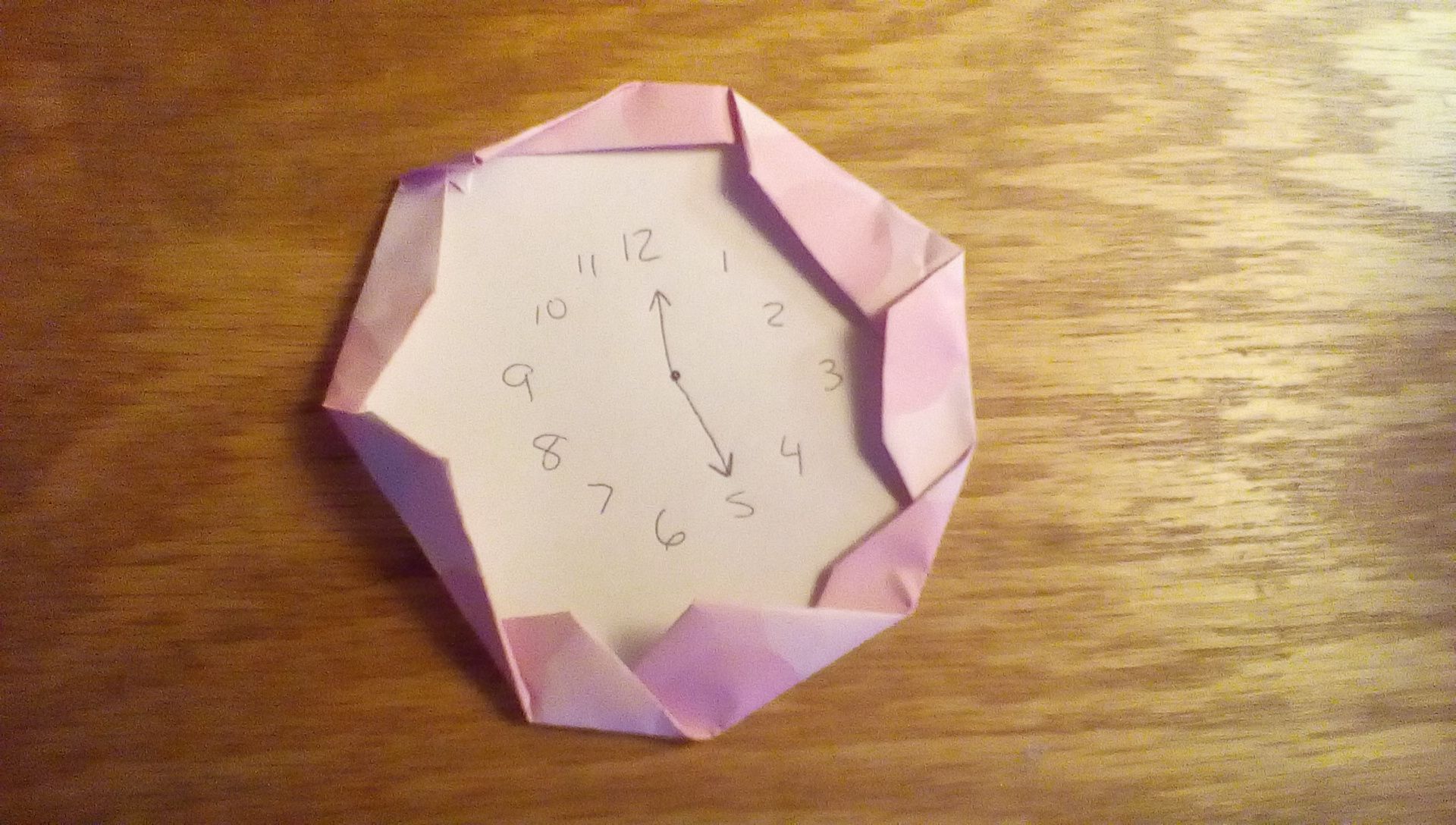 Origami Clock Attempt : 3 Steps - Instructables