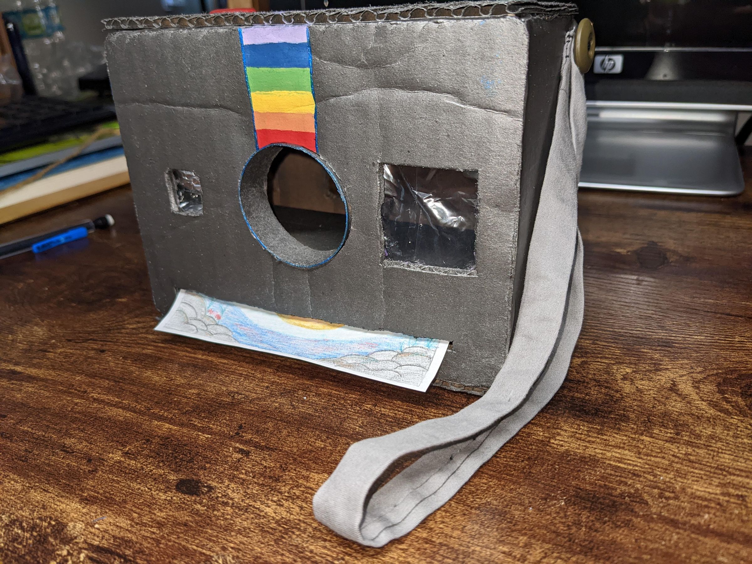 A Cardboard Polaroid Camera: Webcam Holder : 9 Steps (with Pictures ...