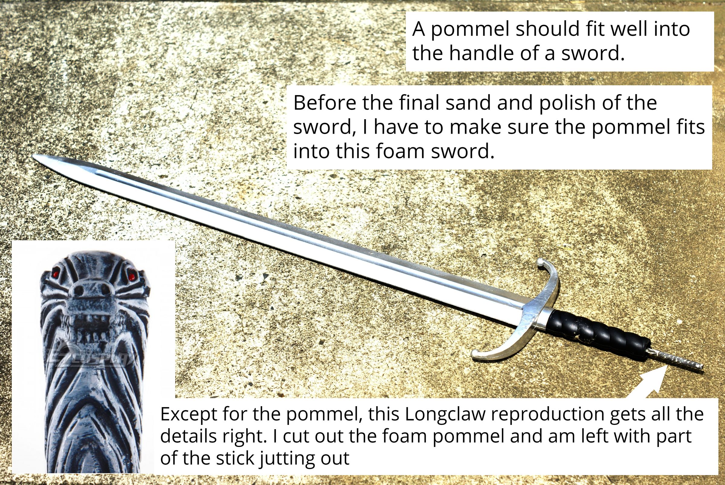 Resin Casting Jon Snow's Longclaw Direwolf Pommel : 15 Steps (with ...