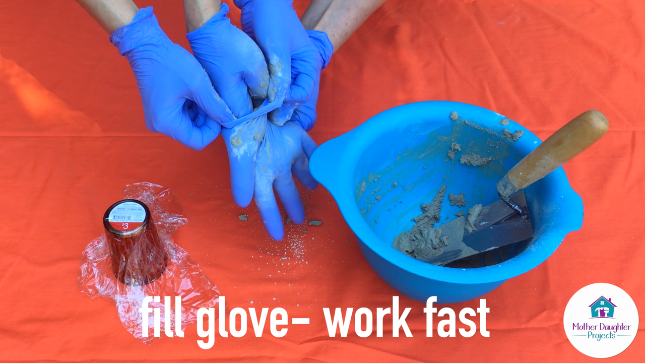 Concrete Hand Made From Disposable Glove : 8 Steps (with Pictures ...