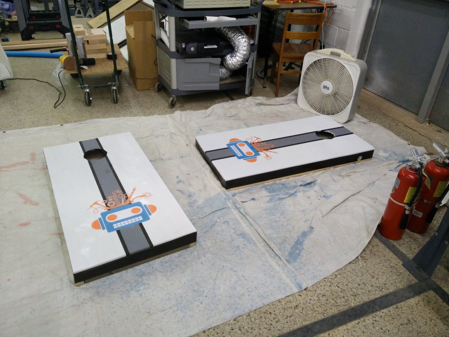 Robot Logo for Cornhole Game Using Silhouette Portrait : 9 Steps ...