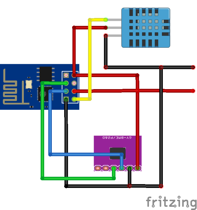 ESP8266 With DHT11 And DHT22 Sensors Simple Circuit, 51% OFF