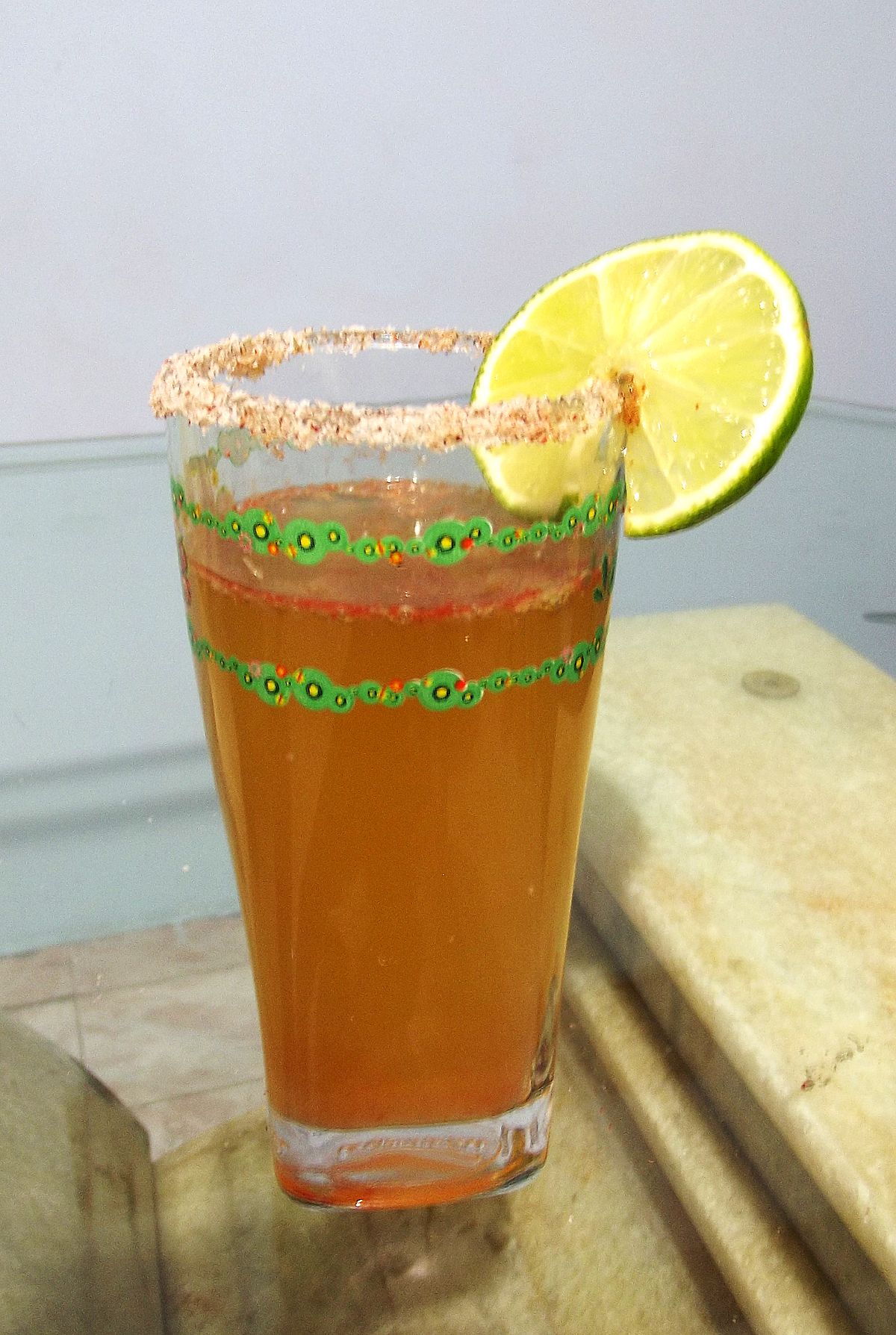 Hot Cocktail - Michelada - With Hot Sauce and Chili Powder (with ...