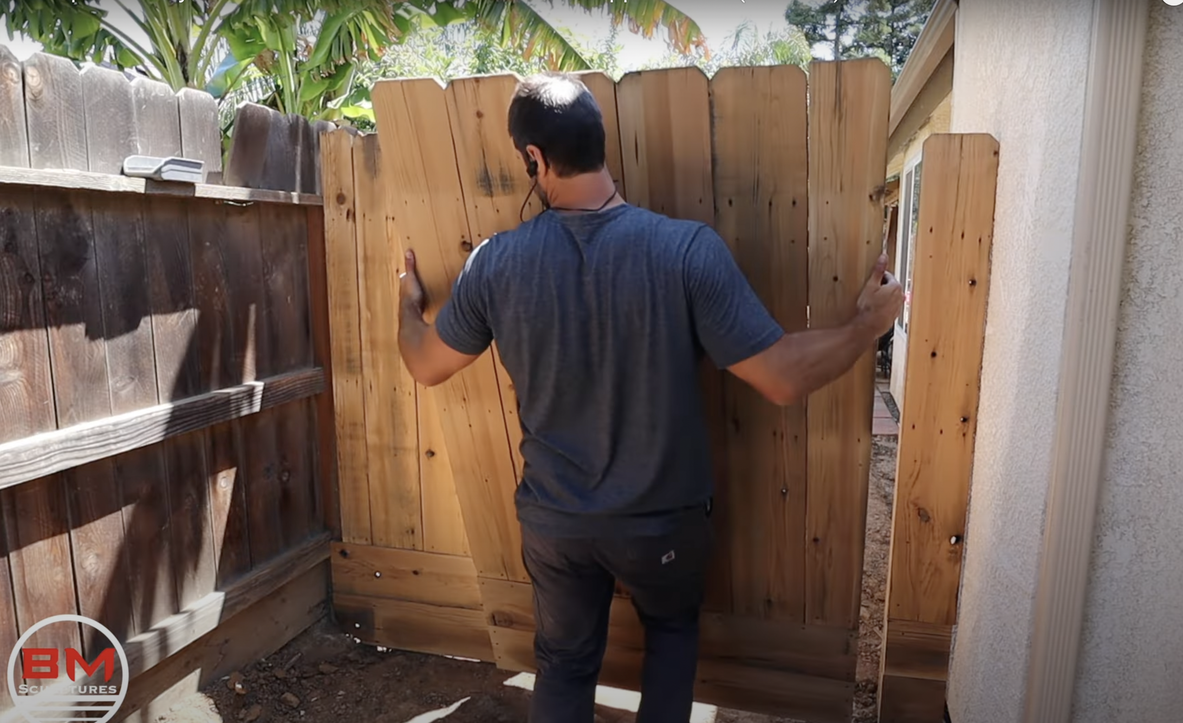 Wooden Gate and Fence With Concrete Post : 11 Steps (with Pictures ...