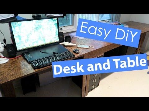 Simple and Sturdy Computer Desk and Table : 10 Steps - Instructables