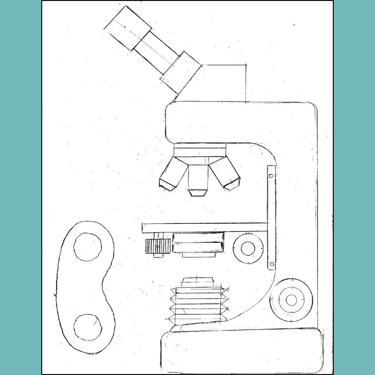 How To Draw A Microscope Step By Step