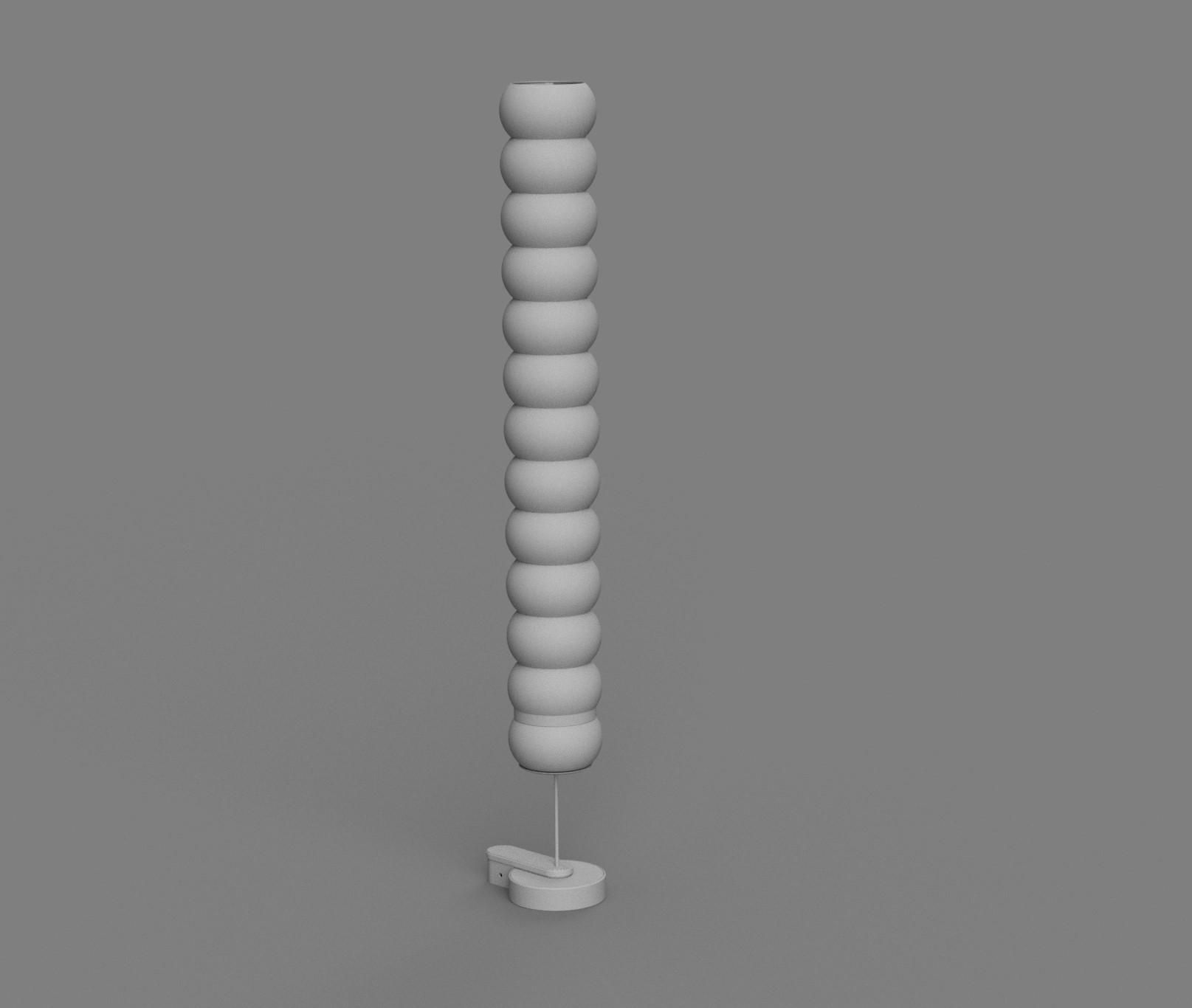 Full Size 3D Printed LED Floor Lamp - the Laser Core Floor Lamp (Fusion ...