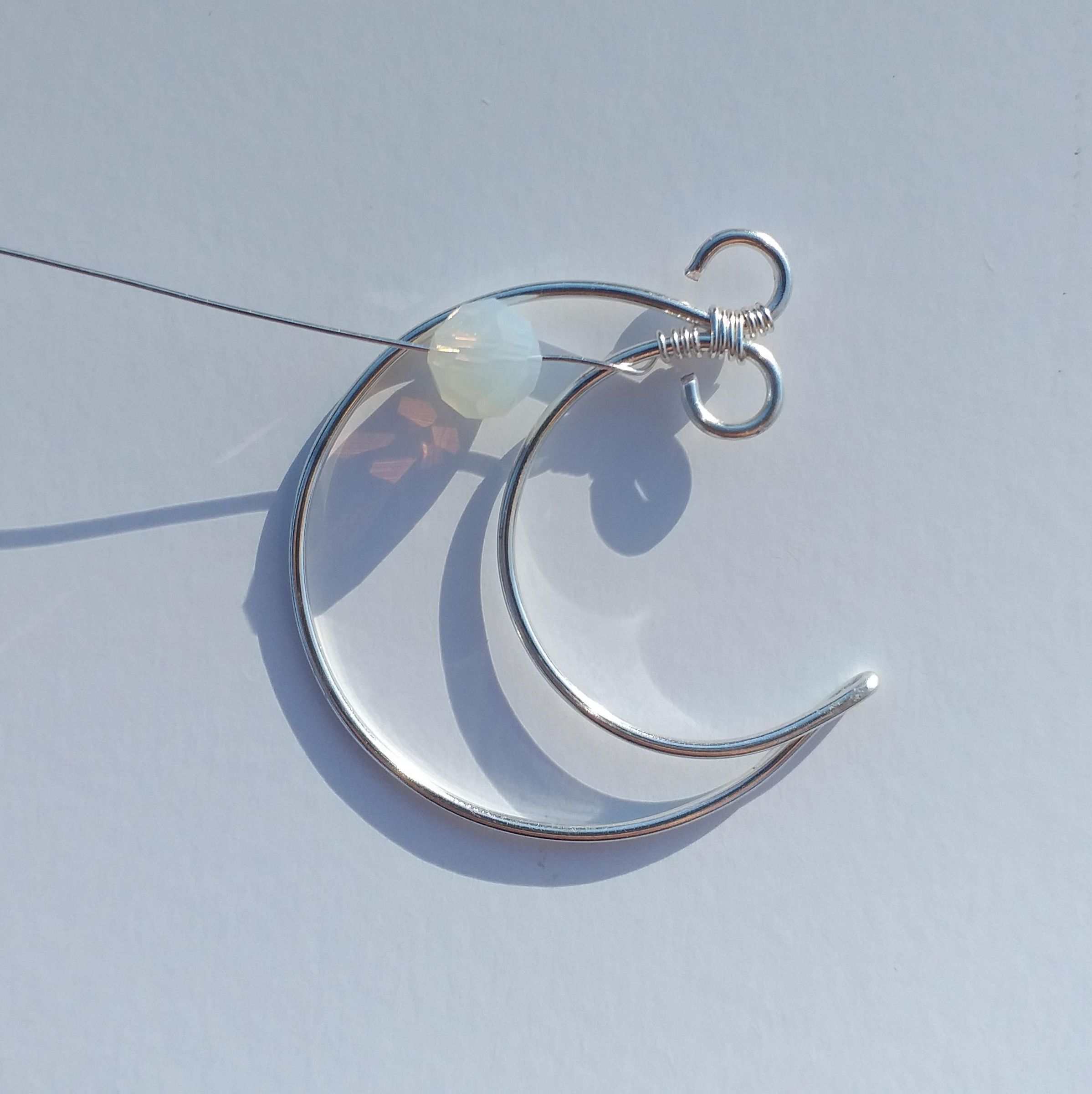 How to Make a Crescent Moon Pendant Using Wire : 11 Steps (with ...