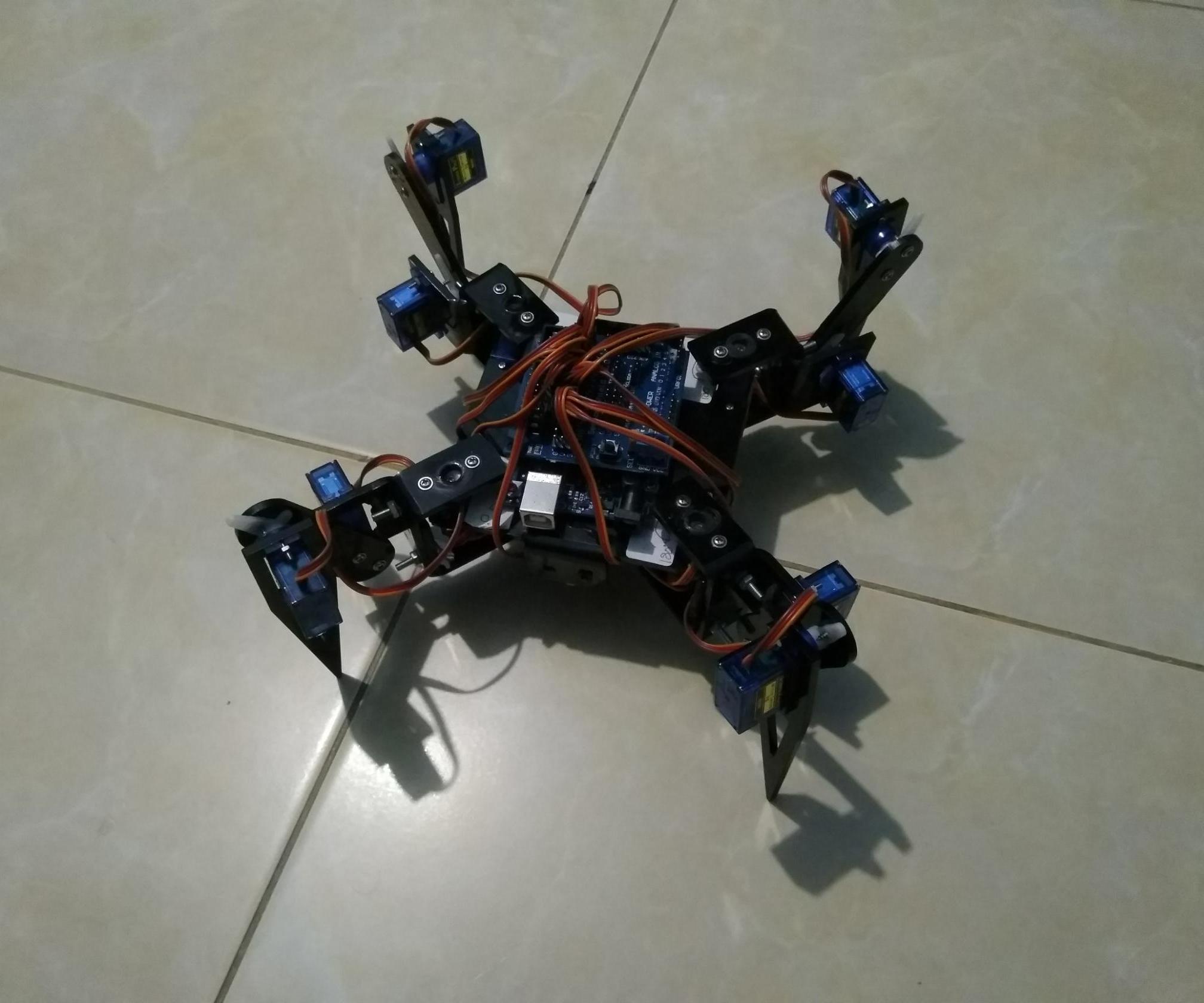 Diy Arduino Quadruped Robot With Inverse Kinematics 4 Steps Instructables 