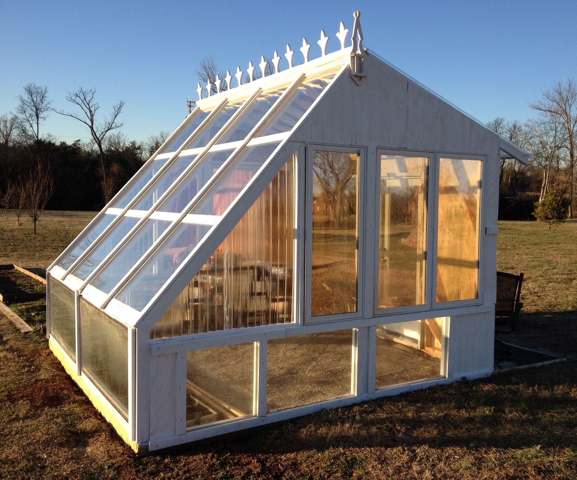 Backyard Greenhouse From Reclaimed Windows : 9 Steps (with Pictures ...