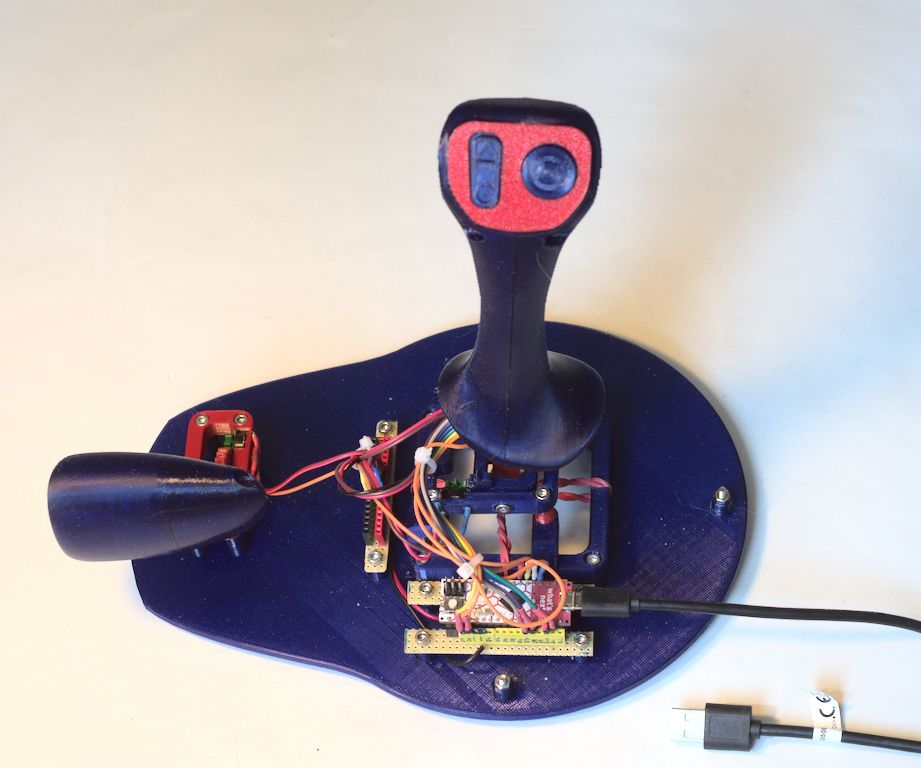 3D Printed USB Flight Controller / Joystick With Four Axes : 12 Steps ...