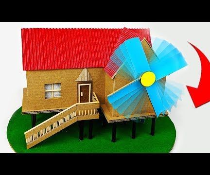 How to Make WINDMILL Generator From Cardboard for Science Project at ...