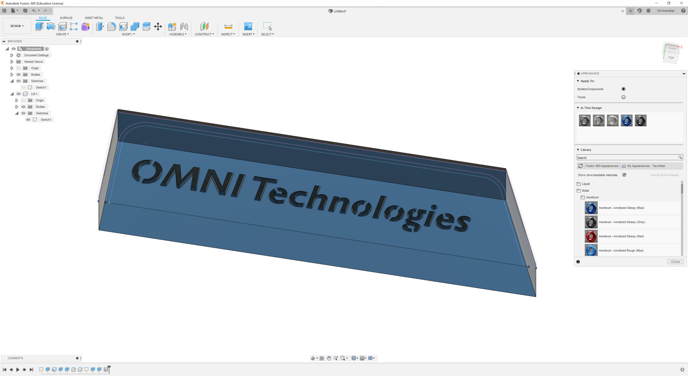 Learn Fusion 360 by Designing a Light Up Name Sign! : 22 Steps (with ...